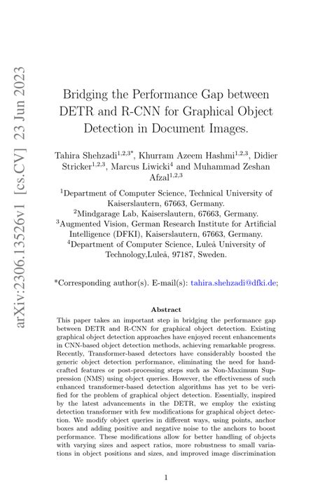 PDF Bridging The Performance Gap Between DETR And R CNN For Graphical