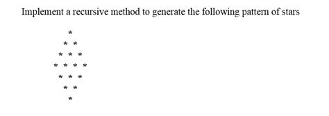Solved Implement A Recursive Method To Generate The Chegg Com