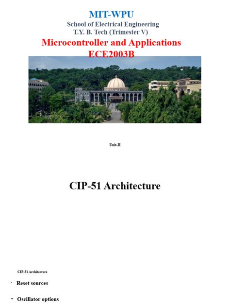 Cip51 Architectureunit Ii Pdf Microcontroller Computer Hardware