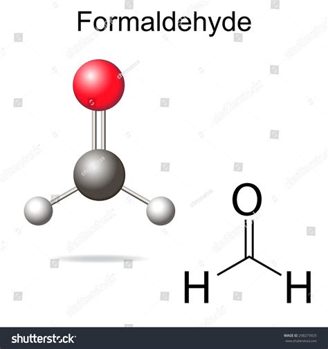 Formaldehyde Model Structural Chemical Formula Molecule Stock Vector 298273925 Shutterstock