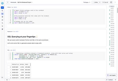 anaconda hooks python r libraries into snowflake data science notebook