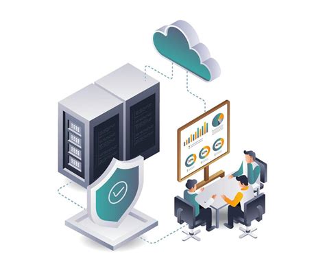 Coworkers Are Analyzing Data From The Cloud Server System 47546371