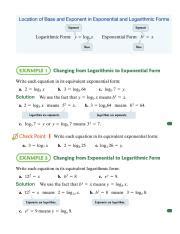 Log Exponent Forms Png Location Of Base And Exponent In Exponential And Logarithmic Forms