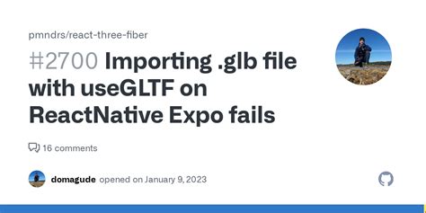Importing Glb File With UseGLTF On ReactNative Expo Fails Issue