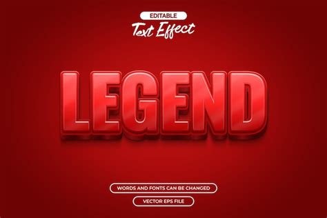 Premium Vector Legend Editable Text Effect