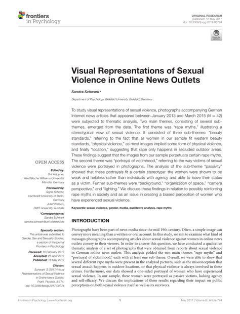 Pdf Visual Representations Of Sexual Violence In Online News Outlets