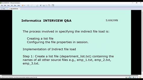 Informatica Power Center Interview Qanda Indirect File Load Youtube