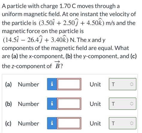 Answered A Particle With Charge 170 C Moves Bartleby