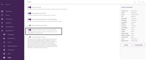 Guide How To Enable The Camera Webcam In Your Browser Profile Incogniton