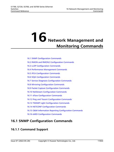 01 16 Network Management And Monitoring Commands Pdf Network Switch Parameter Computer