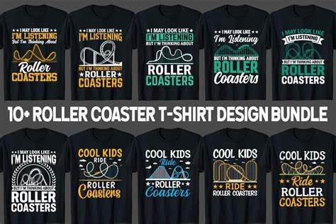 Roller Coaster T Shirt Design Bundle 5 Graphic By Merch Trends