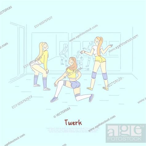 Attractive Female Dancers Group Beautiful Girls In Sportswear Dancing