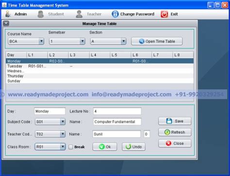 Course Management System Project In Java