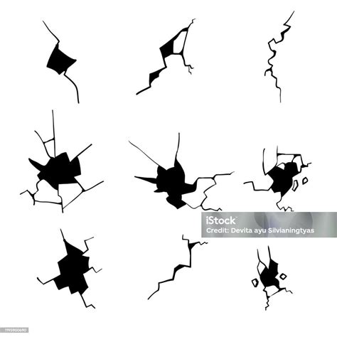 손으로 그린 금이 유리 벽 계란 만화 낙서 스타일 벡터 일러스트에 접지 금이 간에 대한 스톡 벡터 아트 및 기타 이미지 금이 간 부서진 유리 아이콘 Istock