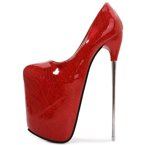 Metal 22cm Super High Heels Women Shoes Platform Womens Heeled Sexy