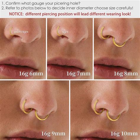 Size 16 Nose Piercing