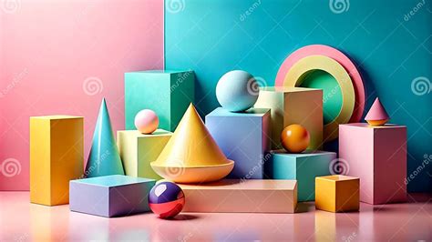 A Symphony Of Shapes A Playful Exploration Of Geometric Forms And Spatial Relationships