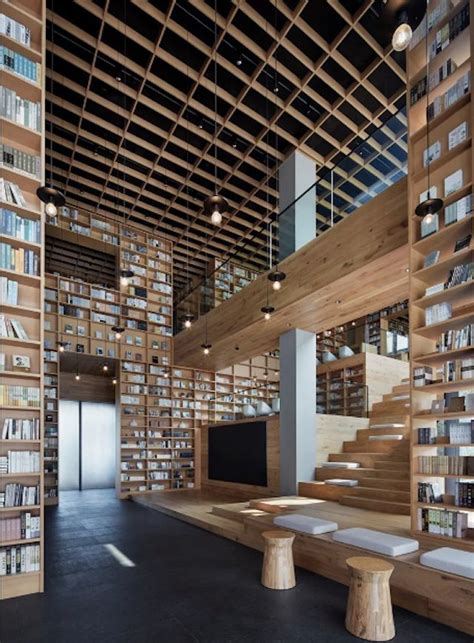 Bookstore And Cafe Blend With A Library In Hangzhou China Inside Retail Modern Architecture