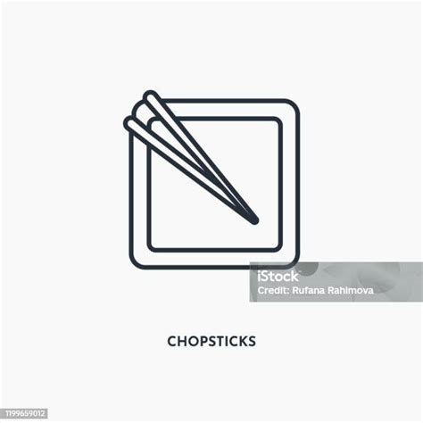 젓가락 윤곽선 아이콘입니다 간단한 선형 요소 그림입니다 흰색 배경에 고립 된 라인 젓가락 아이콘입니다 얇은 스트로크 기호는 웹 모바일 및 Ui에 사용할 수 있습니다 그래픽