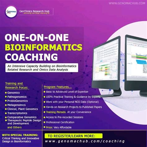 Genomics Research Hub Genomac Hub On Linkedin Enroll For One On One Bioinformatics Coaching