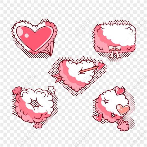 스타일 귀여운 일러스트 핑크 대화 상자를 팝업사랑연인 Png 일러스트 무료 다운로드 Lovepik