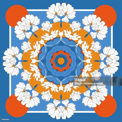 카드 반다나 프린트 손수건 디자인 냅킨 파스텔 Vlue에 어두운 파란색 베이지 색 화려한 패턴 인쇄 준비가 되었습니다 0명에 대한 스톡 벡터 아트 및 기타 이미지 Istock