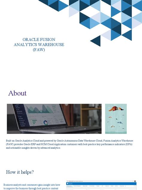Oracle Fusion Analytics Warehouse Faw Pdf Analytics Performance
