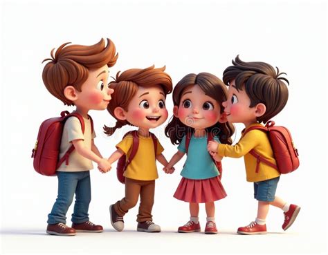 School Friends Cartoon Stock Illustrations 24418 School Friends
