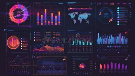 Innovative Business Dashboard With Colorful Charts And Graphs Showcasing Financial Data Ideal