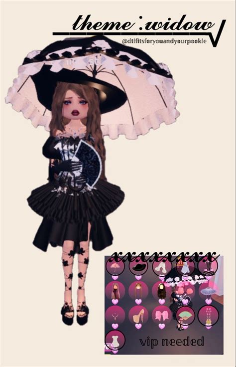 Widow Dti Fit Black Vip In 2024 Dress To Impress Widow Impress