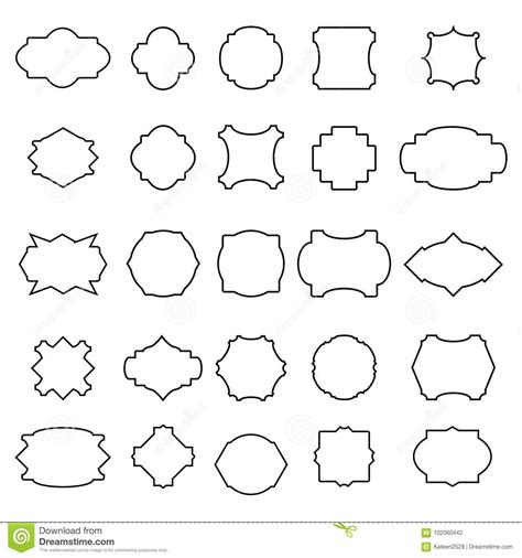 Set Of Simple Frames Stock Vector Illustration Of Style 102060442