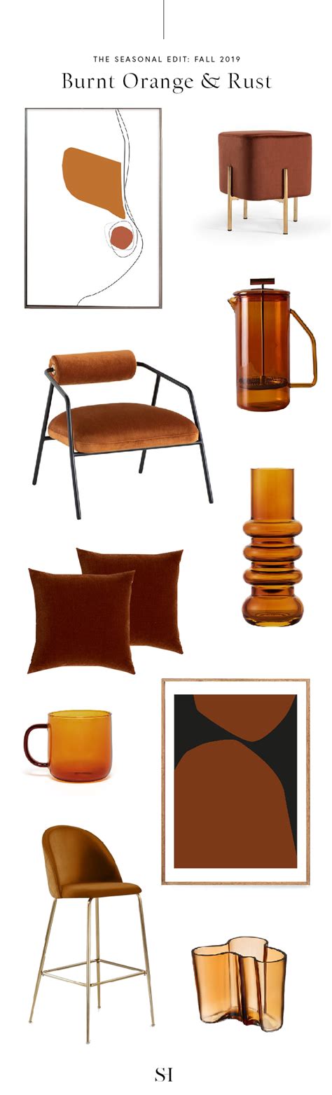 An Amber Burnt Orange And Rust Color Scheme The Fall Edit The Savvy Heart Interior
