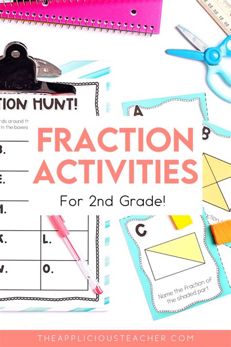 Fraction Activities For 2nd Grade The Applicious Teacher Worksheets