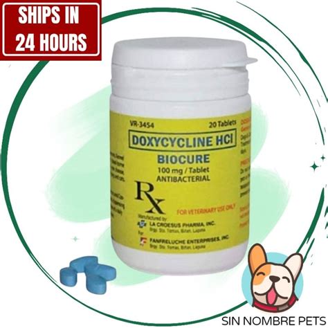 Biocure For Pets Tablets Doxycycline Hci Antibaterial Lc Dox Lc Vit Shopee Philippines