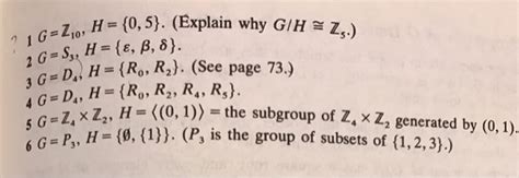 Solved Examples Of Finite Quotient Groups In Each Of The