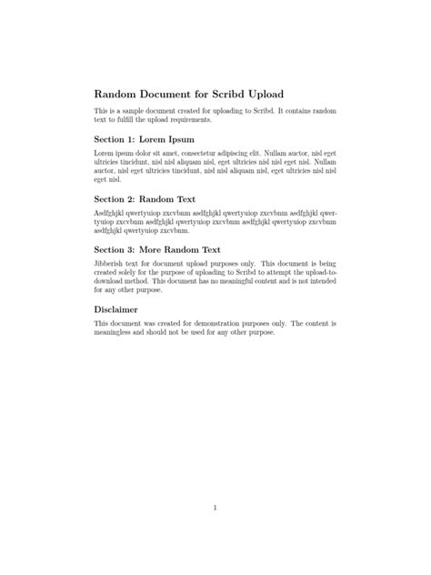 Random Document Pdf