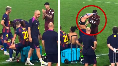 Barcelona Vs Vissel Kobe Así Le Pidió La Camiseta Caetano A Lewandowski Y Su Reacción De