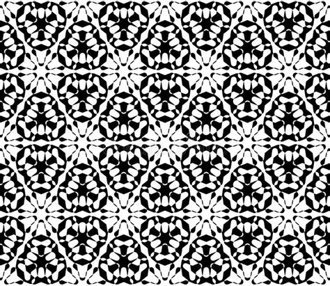Smooth Ornamental Monochrome Geometric Seamless Pattern Stock Vector Illustration Of Black