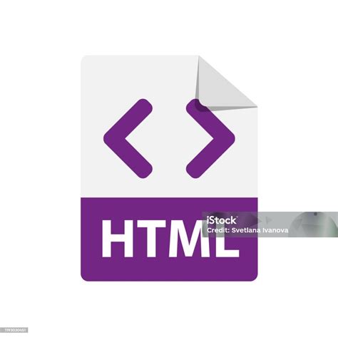 向量紫色圖示 Html檔案格式副檔名圖示向量圖形及更多下載圖片 下載 互聯網 剪裁圖 Istock