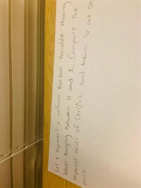 Solved Let X Represent A Uniform Random Variable Having