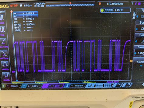 Oscilloscope Partially Nice Waveform On Debugger Pin Electrical