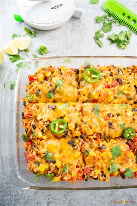 Healthy Vegetarian Mexican Casserole With Rice And Beans Piping Pot Curry