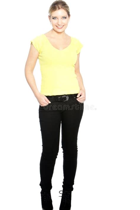 Casual Blonde Woman Stock Photo Image Of Attractive