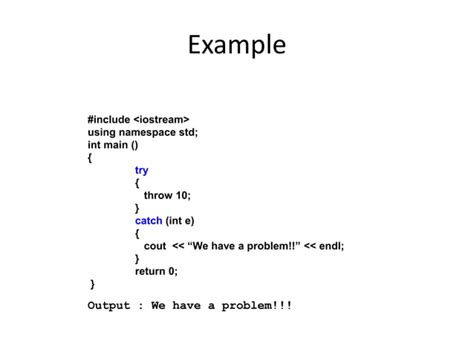 Exceptions In C Object Oriented Programmingpptx