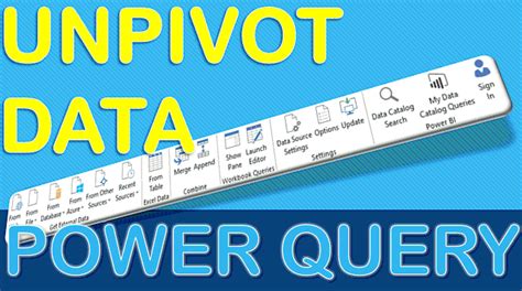 Unpivot Data Using Excel Power Query MyExcelOnline