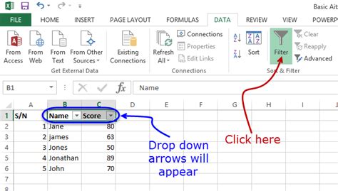 Data Validation In Excel Filters Grouping Sorting Examples