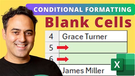 highlighting blank cells in microsoft excel using conditional