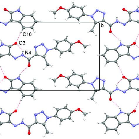 A Segment Of The Crystal Structure Of 3 Viewed Down The A Axis