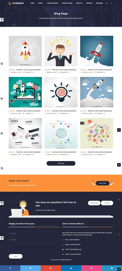 Forserv Whmcs And Html Responsive Web Hosting Template Rtl Included