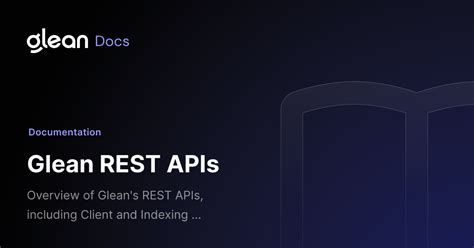 Glean Rest Apis Glean Help Center